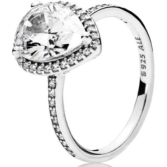 Pandora | Jewelry | New Pandora Radiant Teardrop Ring In Silver | Poshmark